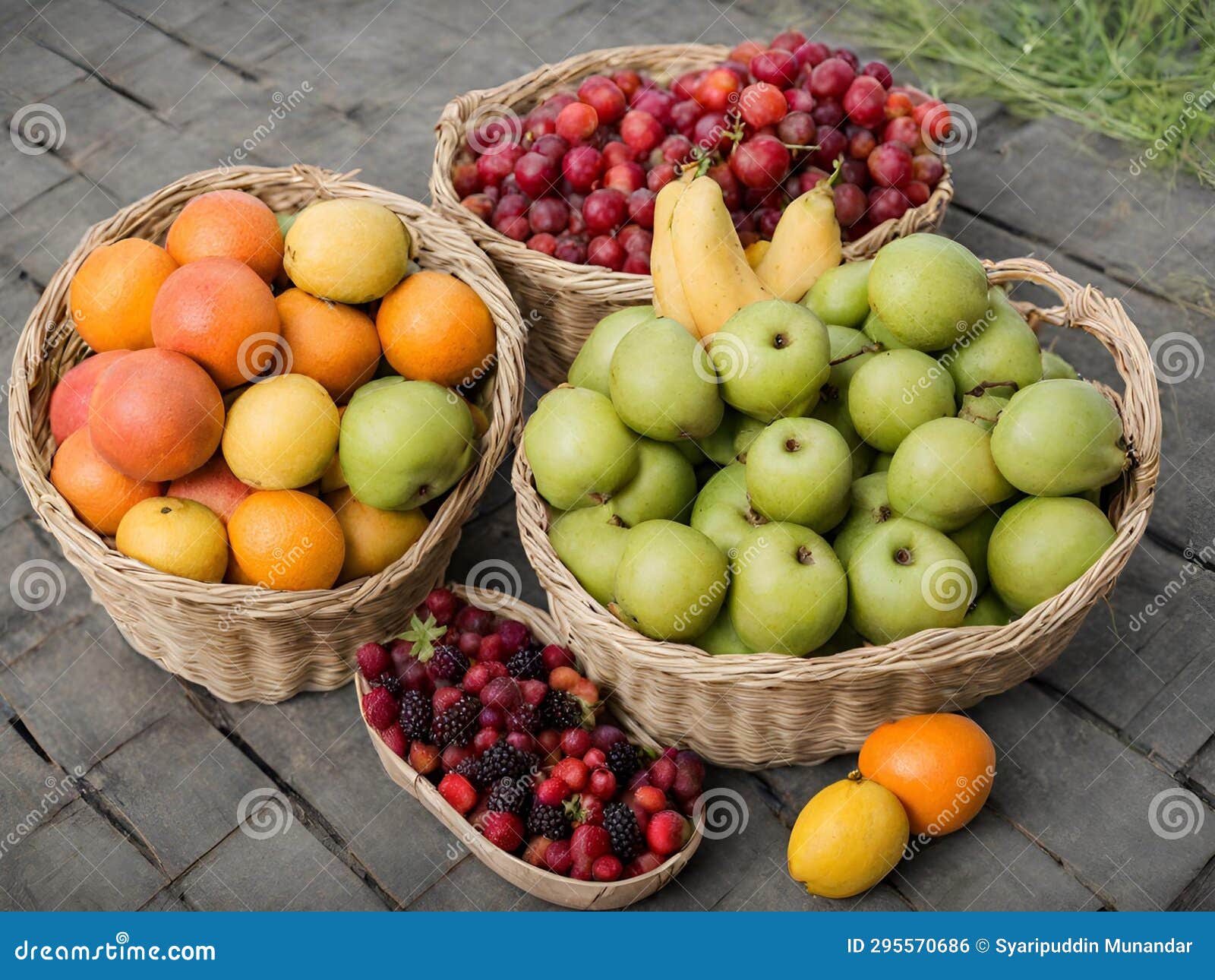 Image of Freshly Harvested Fruit Stock Illustration - Illustration of berry, dish: 295570686