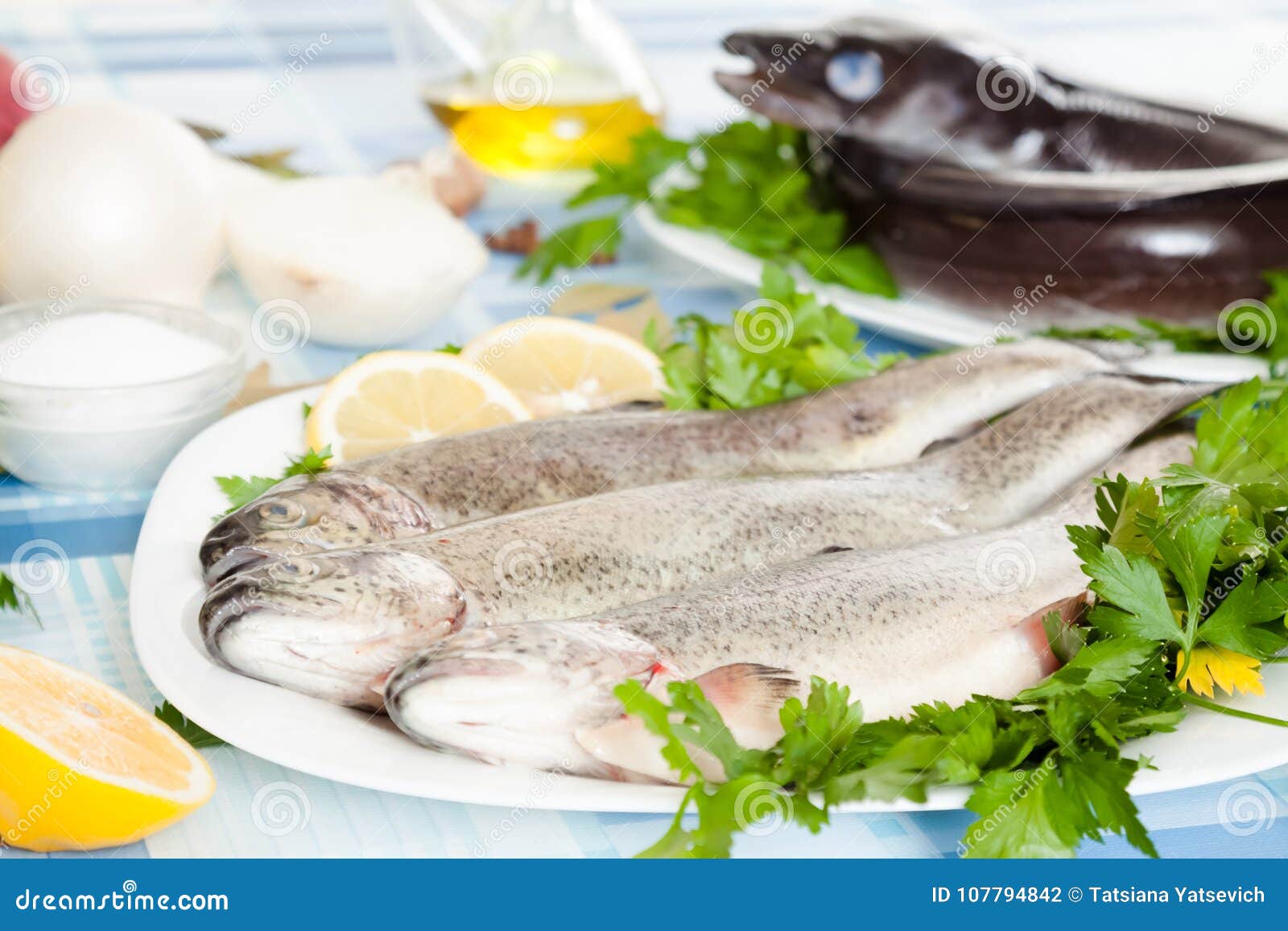 Image of Freshness Fish and Vegetables Stock Photo - Image of close ...