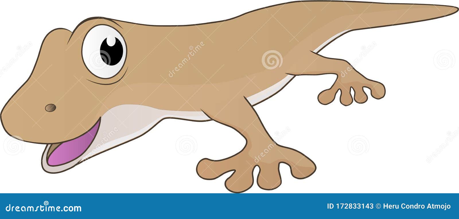 Image of a Friendly and Funny Lizard Stock Vector - Illustration of ...