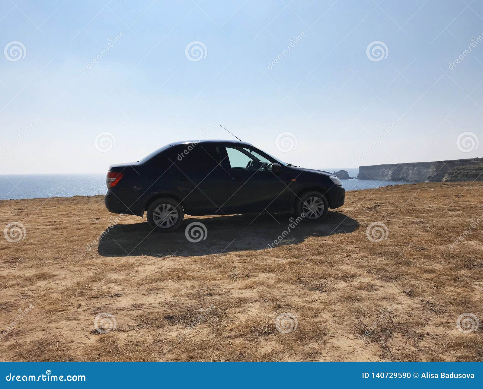 The Image in Front of the Sports Car Scene Behind As the Sun Going Down ...