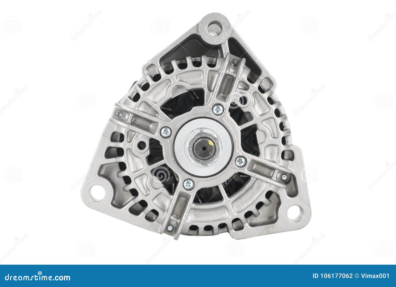Front View of the Alternator Isolated on White Stock Photo - Image of ...