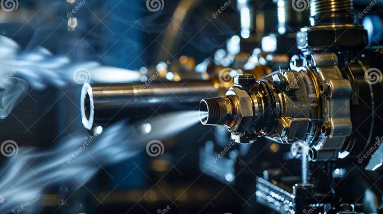 An Image of a Fuel Injector in Action Capturing the Splitsecond Burst ...