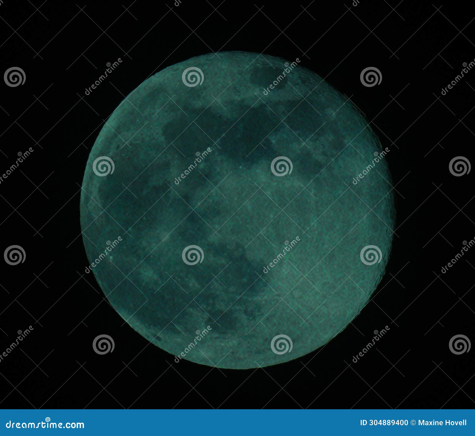 Full Moon Abstract in Green Stock Photo - Image of mooncraters ...