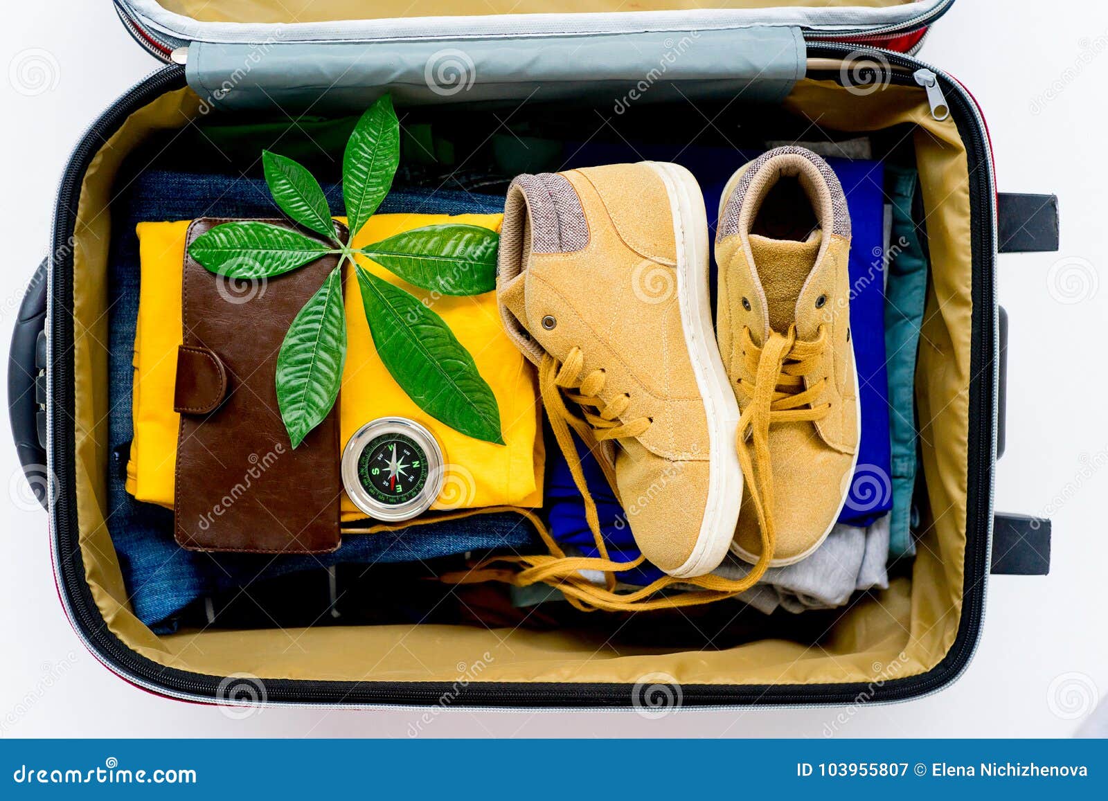 Full packed suitcase stock image. Image of retro, packed - 103955807
