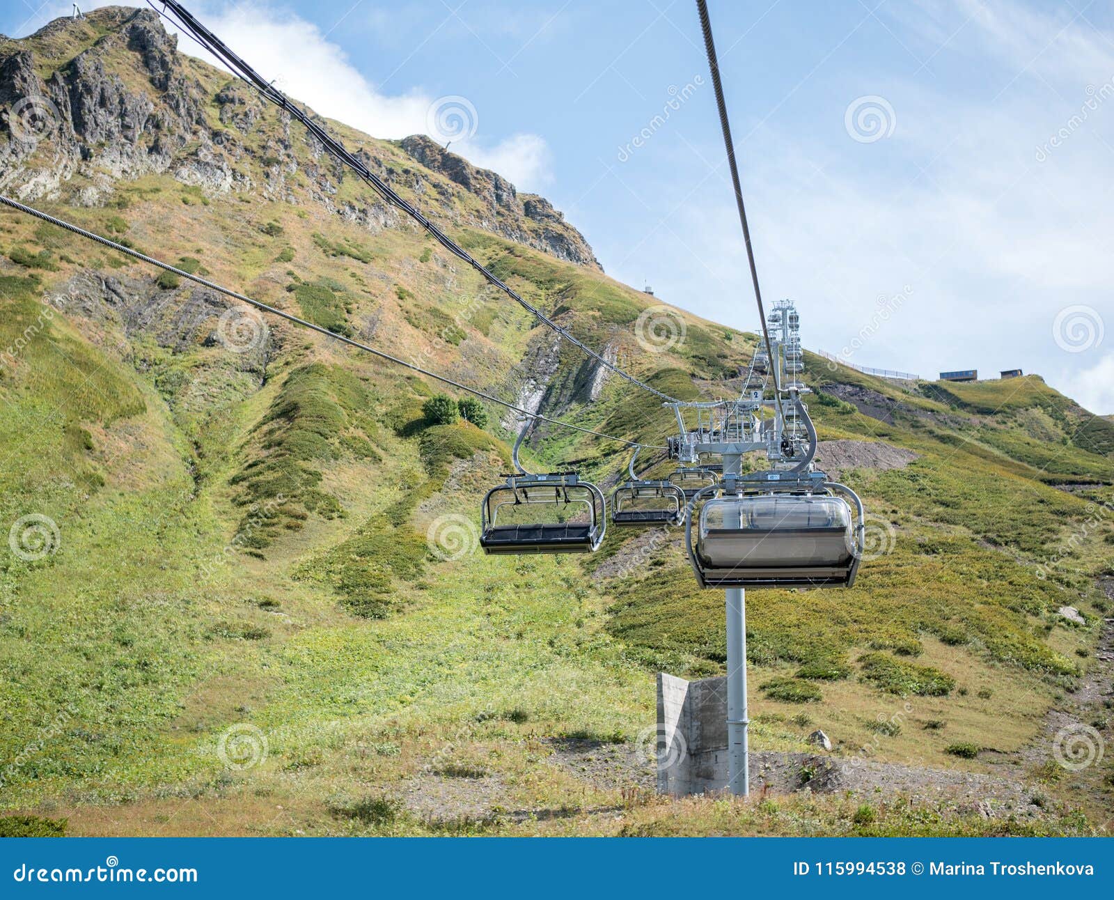 Image of Funicular in Mountain Slope Stock Photo - Image of rest ...