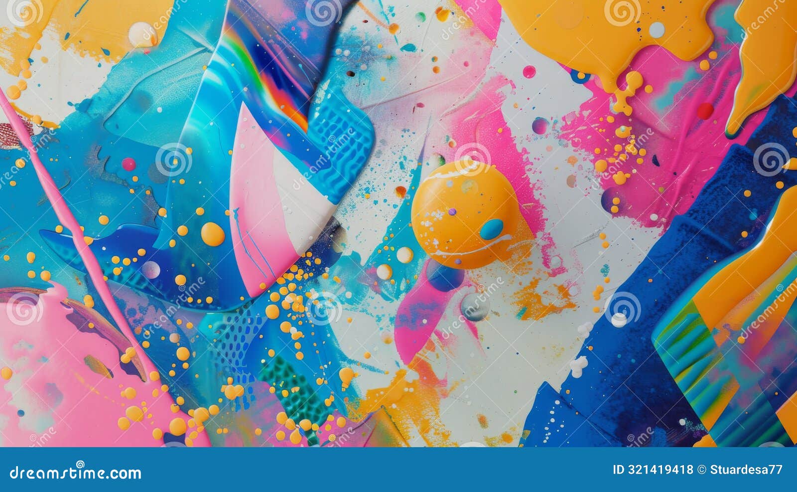 Colorful Abstract Paint Splash with Dynamic Motion Stock Photo - Image ...