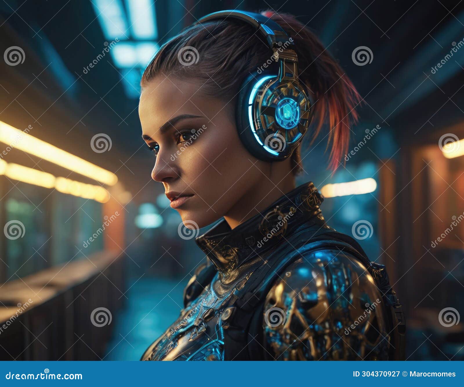 Futuristic Artificial Intelligence, Cyborg Bionic Human Robotic ...