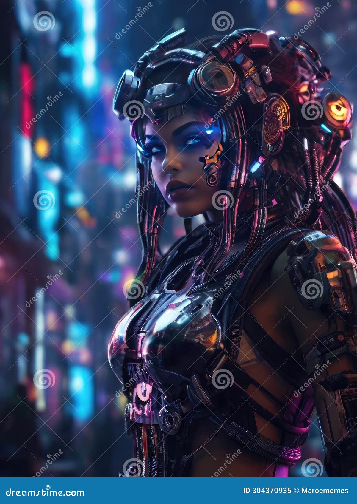 Futuristic Artificial Intelligence, Cyborg Bionic Human Robotic ...