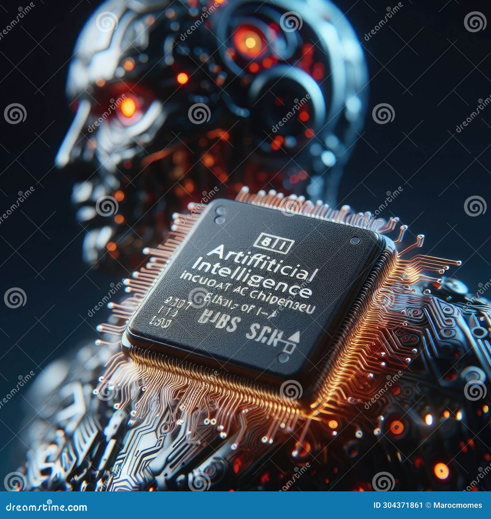 Futuristic Artificial Intelligence, Cyborg Bionic Human Robotic ...