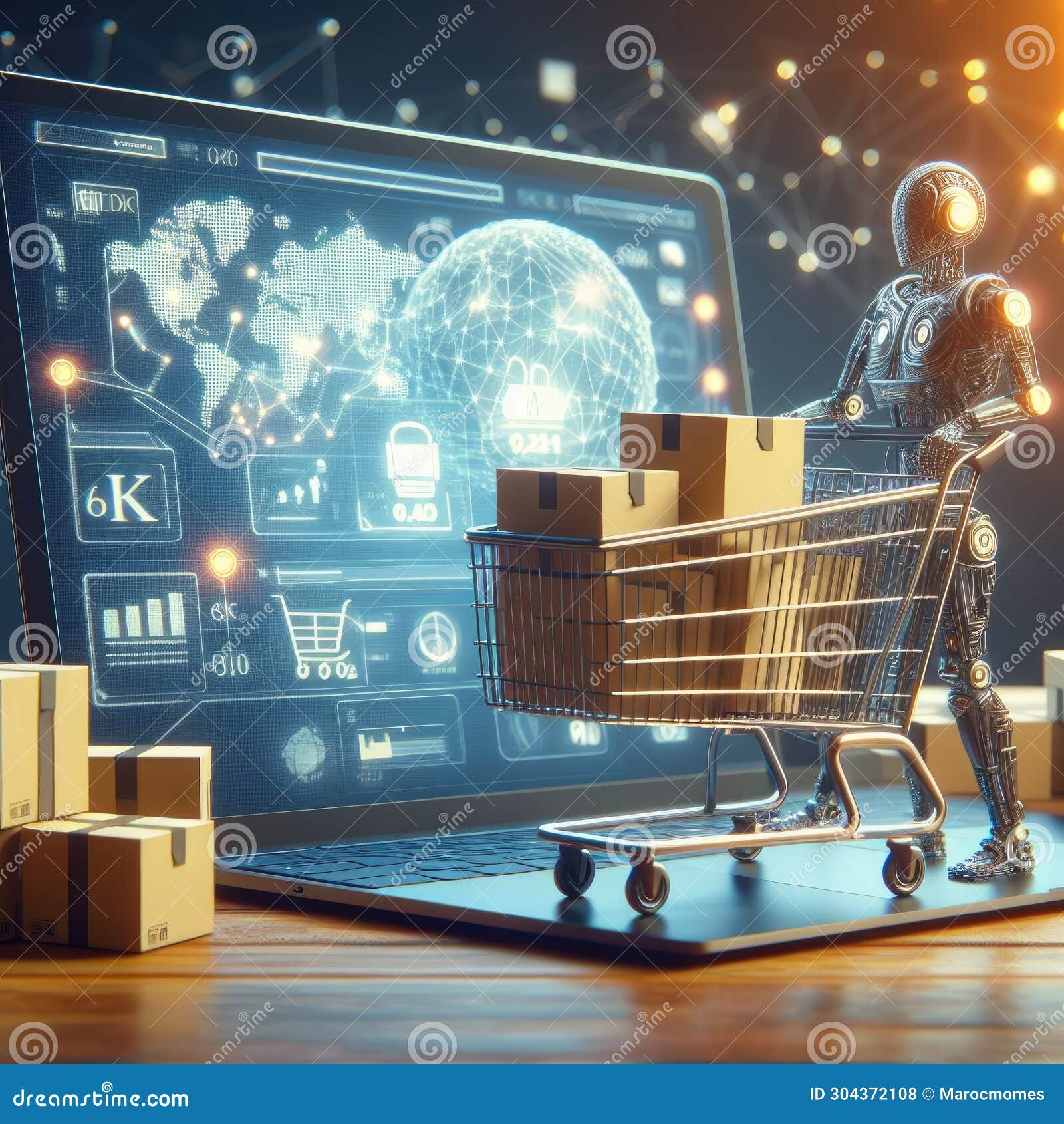 Futuristic Artificial Intelligence, Cyborg Bionic Human Robotic ...