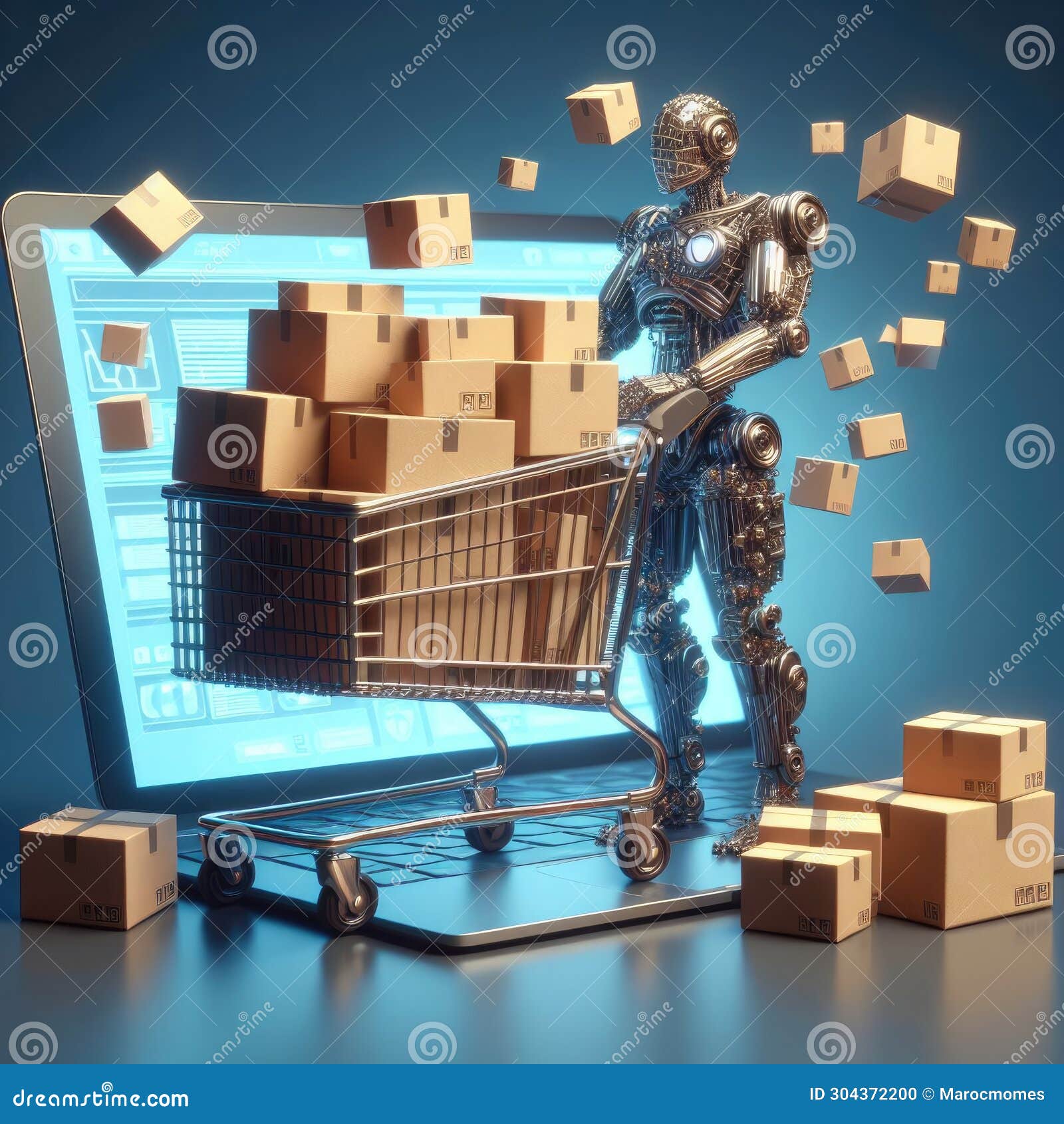 Futuristic Artificial Intelligence, Cyborg Bionic Human Robotic ...