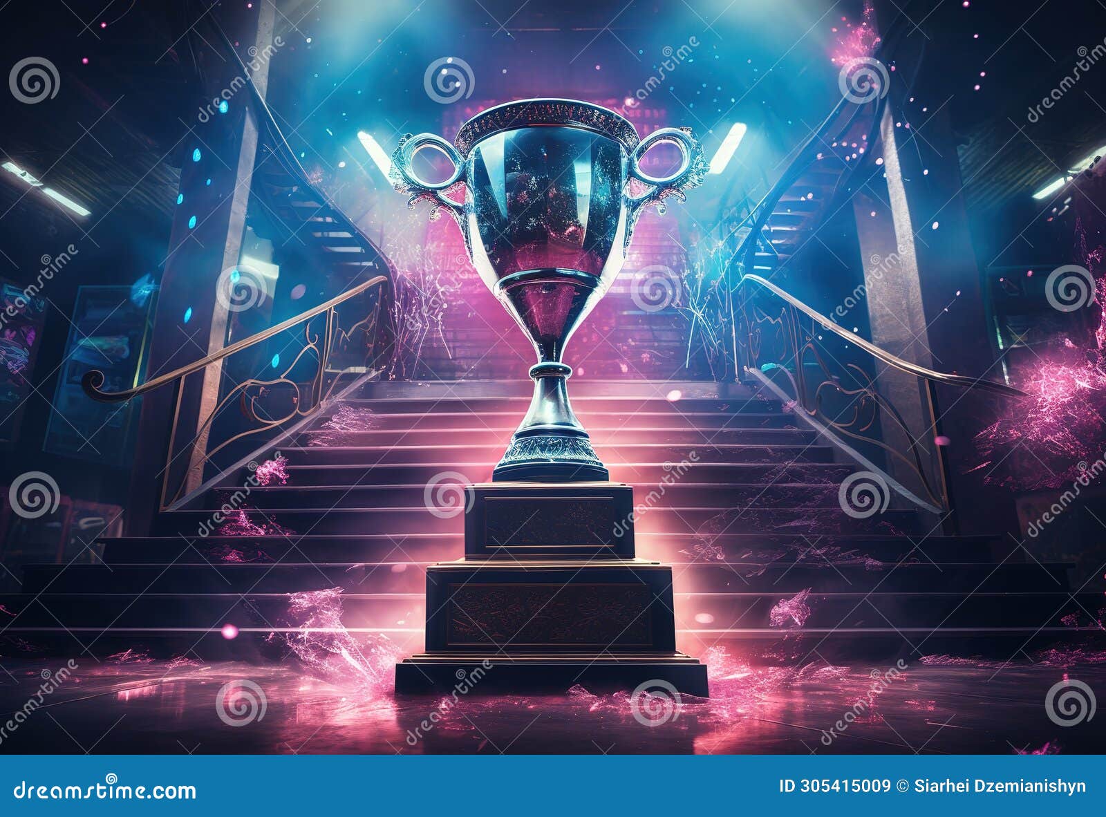 Image of a Futuristic Trophy in a Sci-fi Setting. the Trophy is in the ...