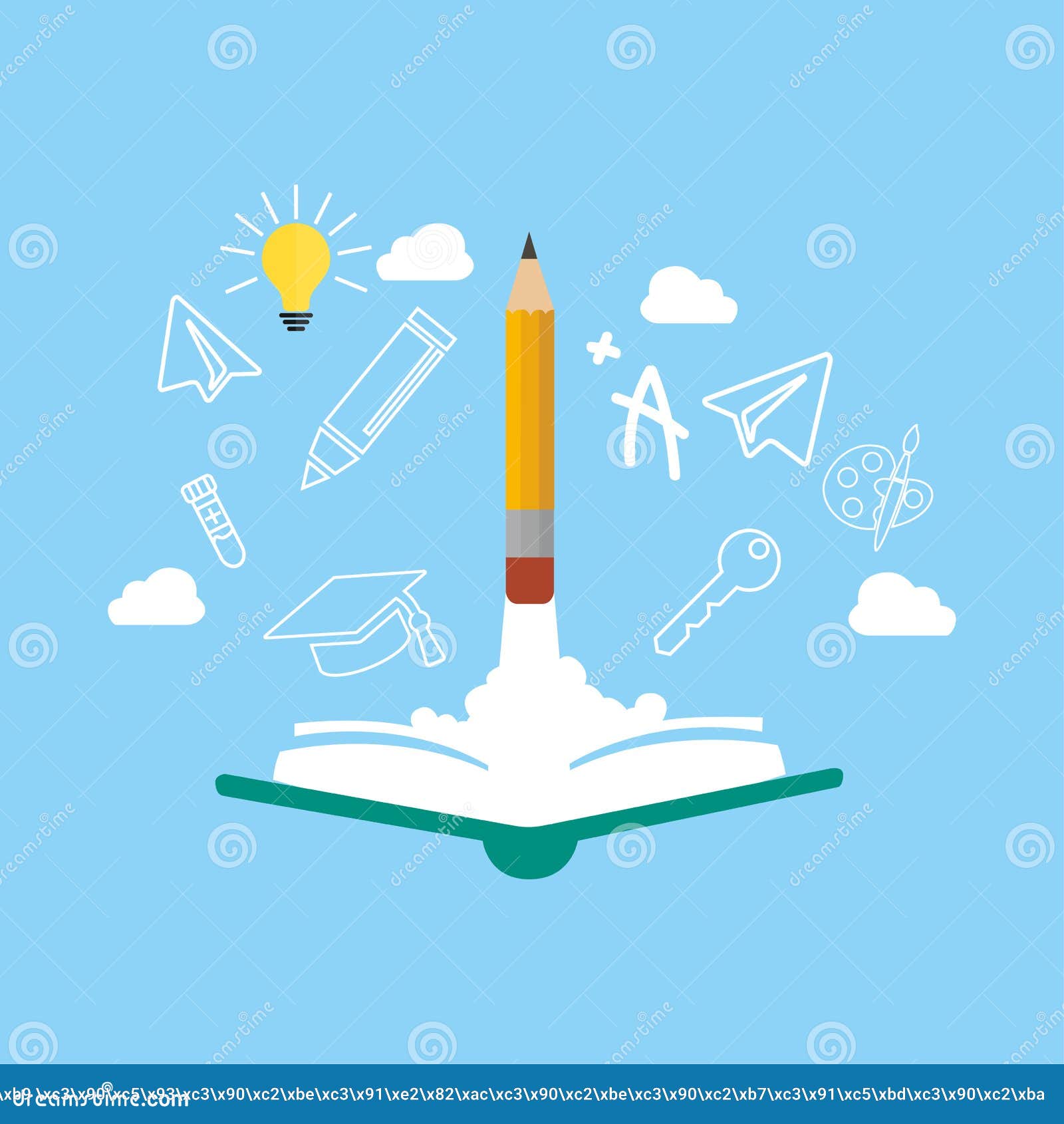 Image of Gaining Knowledge Book, Vector Illustration Stock Vector ...