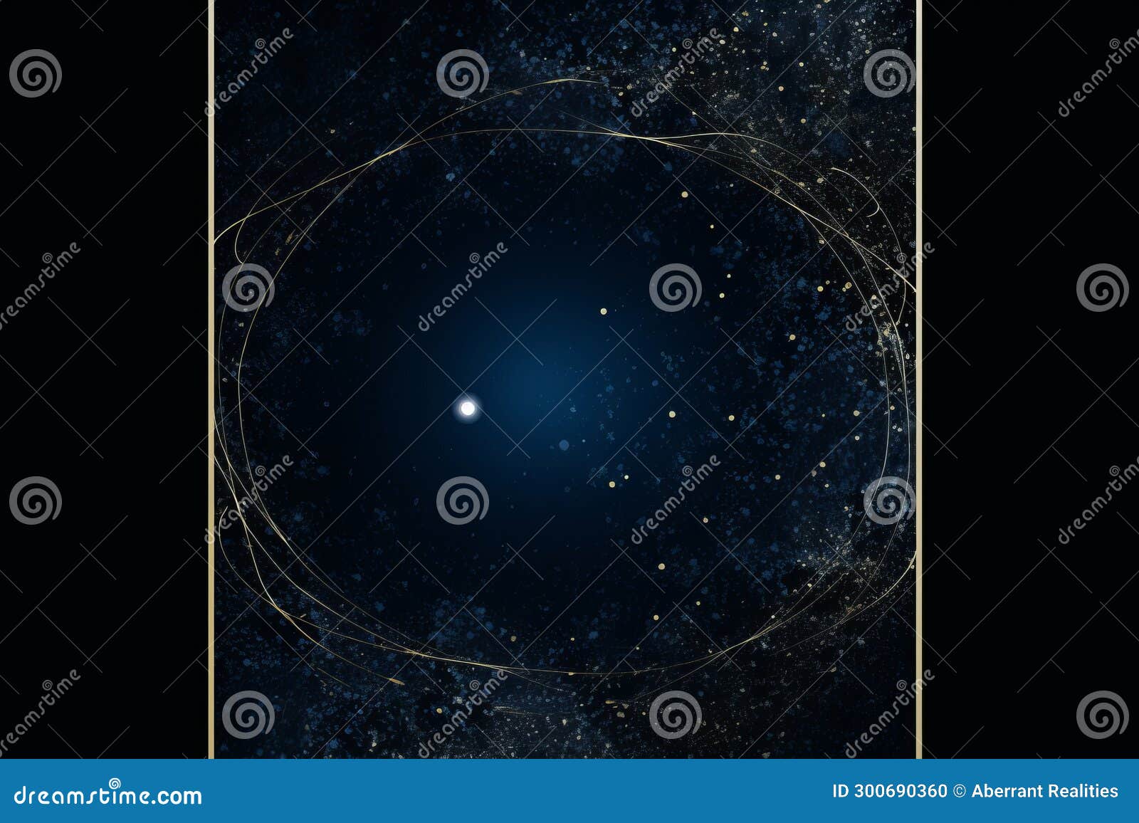 An Image of a Galaxy with Stars and a Circle in the Middle Stock ...