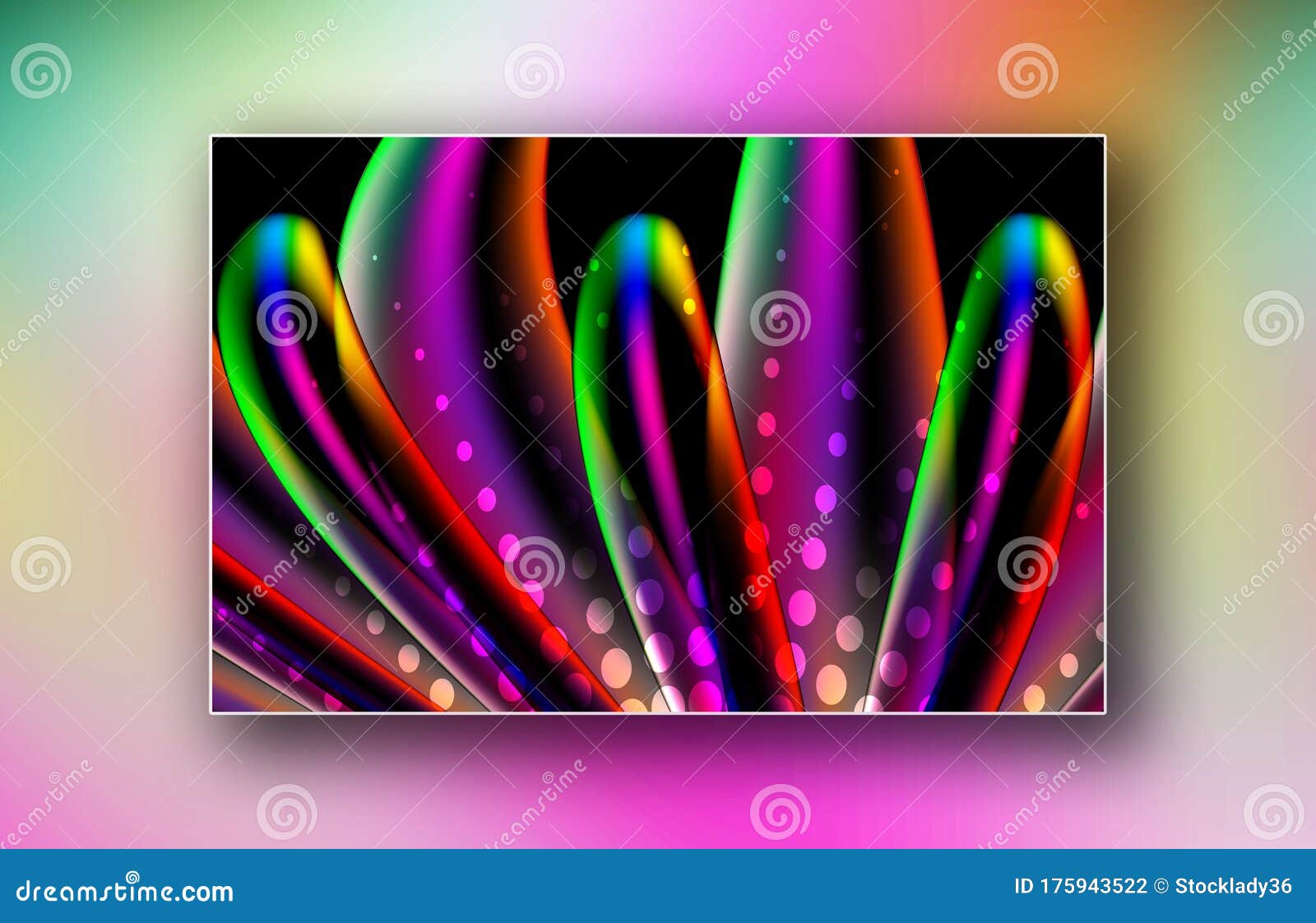 Image Gallery with Blended Art Vector Elements Stock Illustration ...