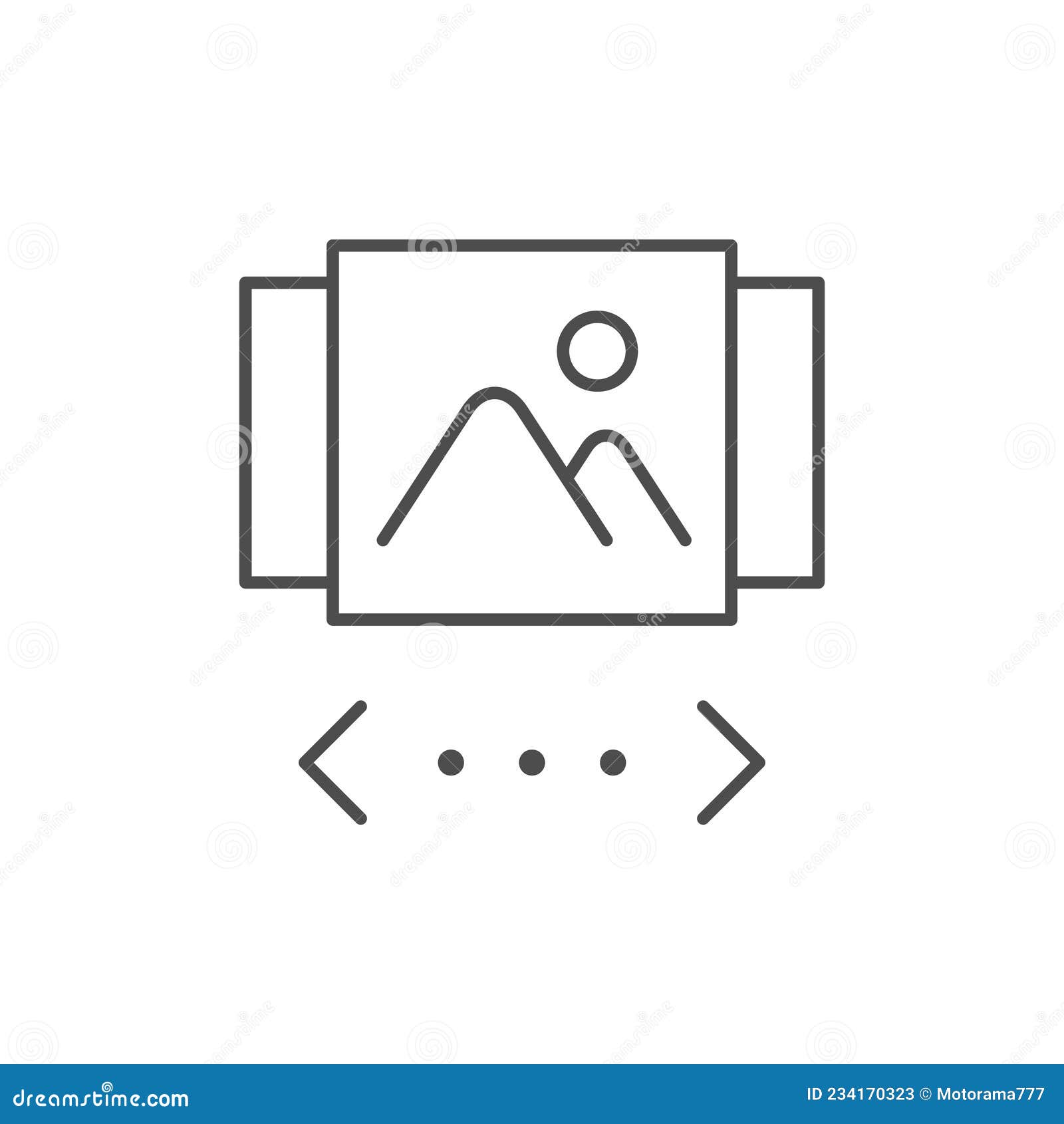 Image Gallery Line Outline Icon Stock Vector - Illustration of element ...