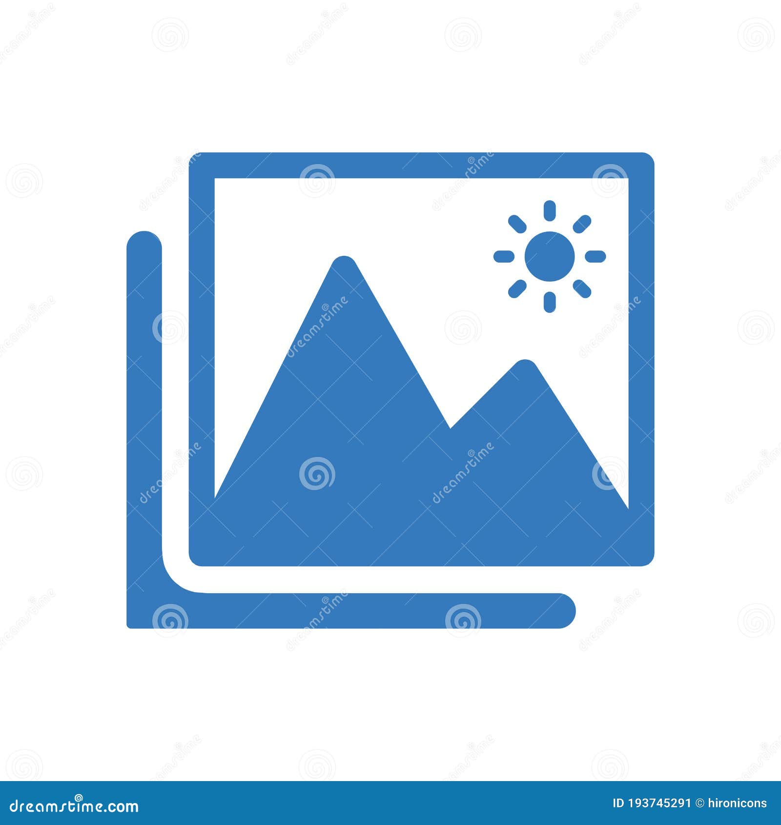 Image Gallery Thumbnail Blue Icon Stock Illustration - Illustration of ...