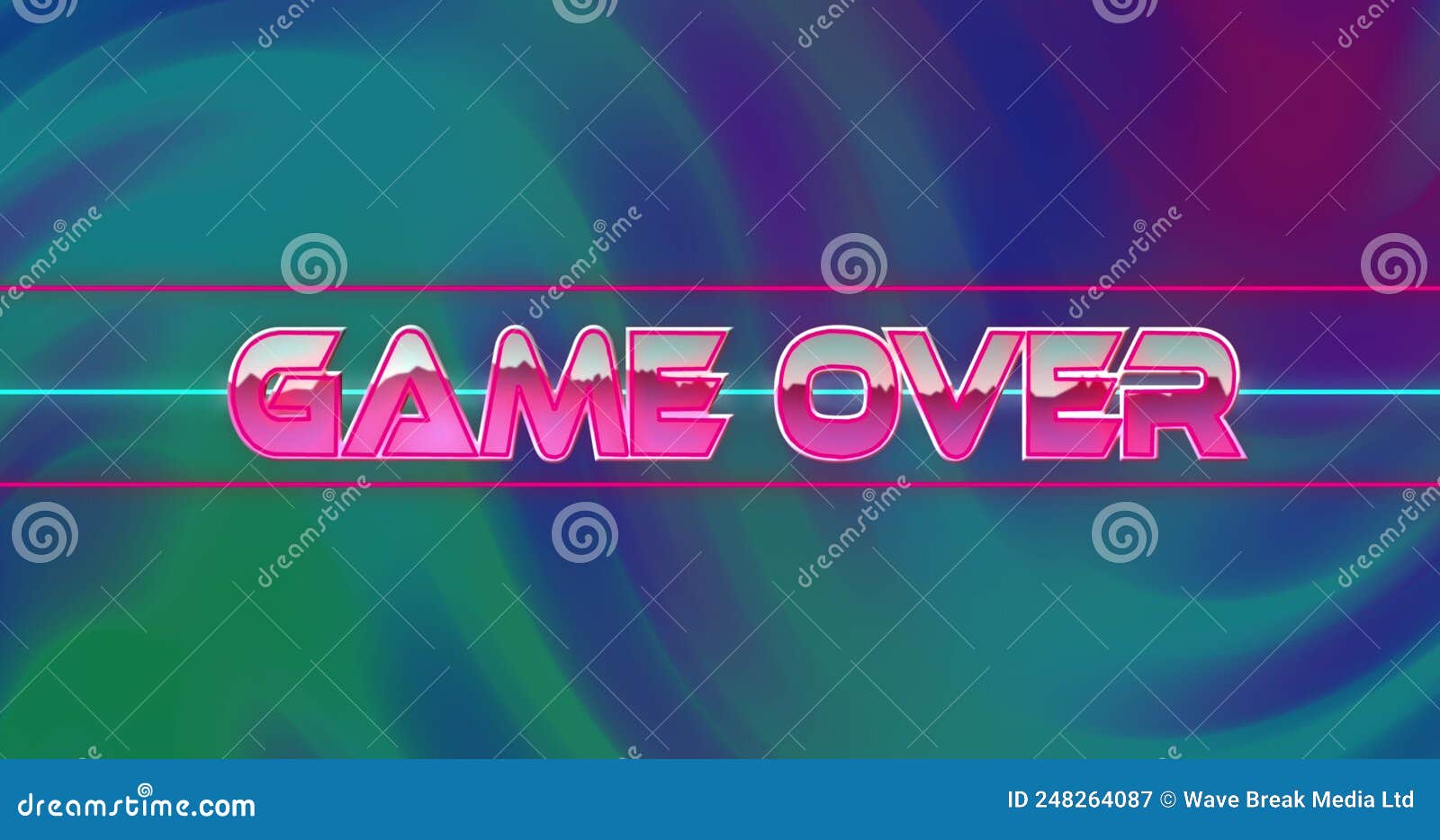 Image of Game Over on Multicolour Changing Background Stock ...