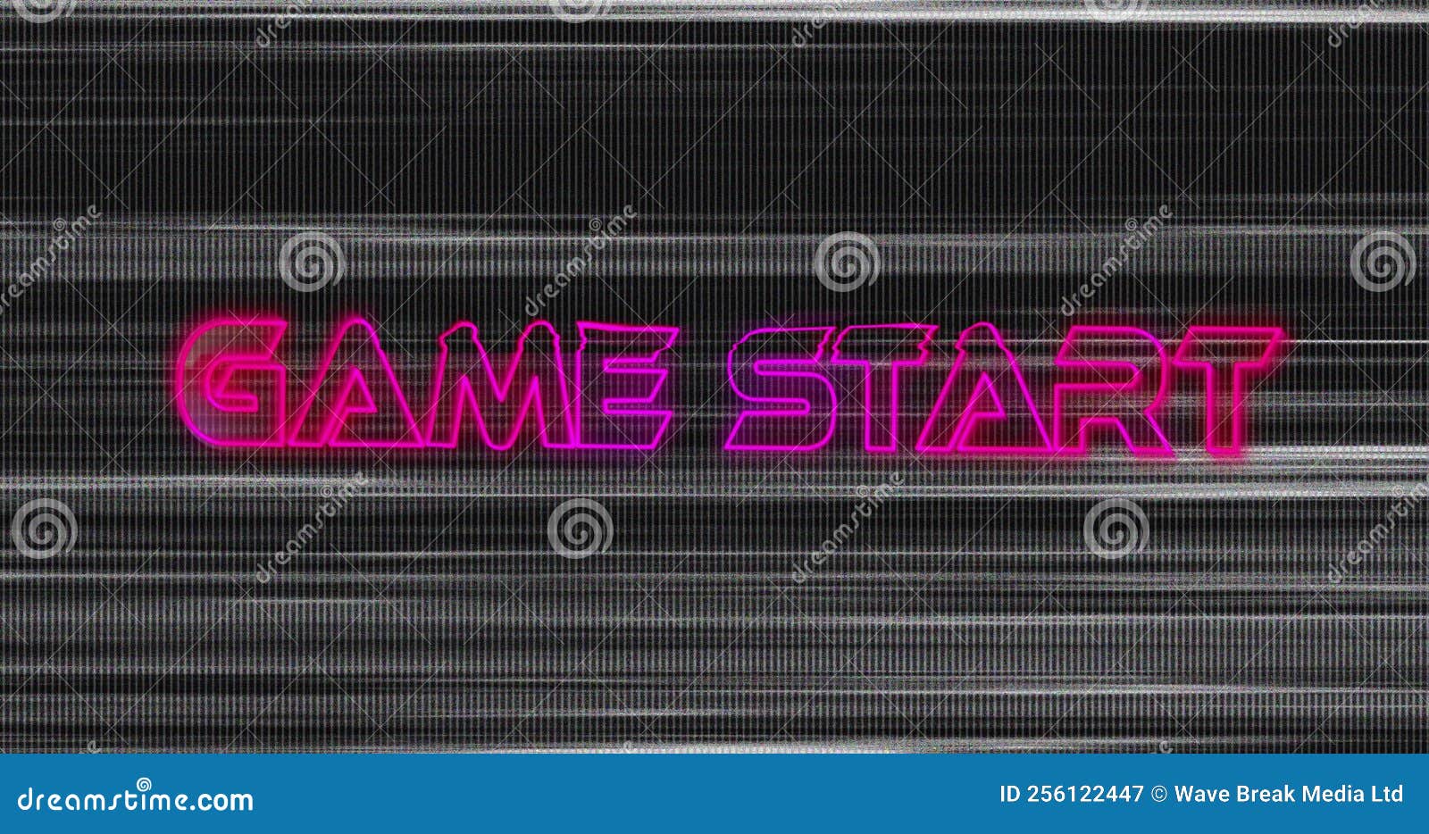 Image of Game Start Text Over Light Trails Stock Illustration ...
