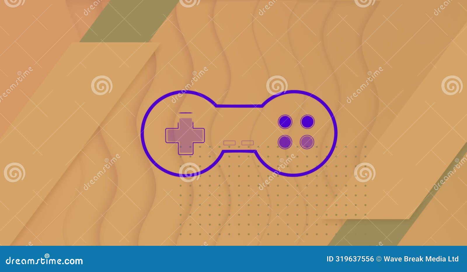 3D Animation. Gamepad Symbols Background. Animated Symbol In Black ...