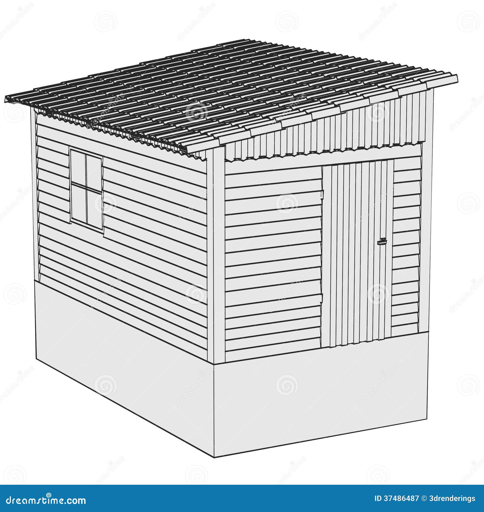 Image of garden shack stock illustration. Illustration of cartoon ...