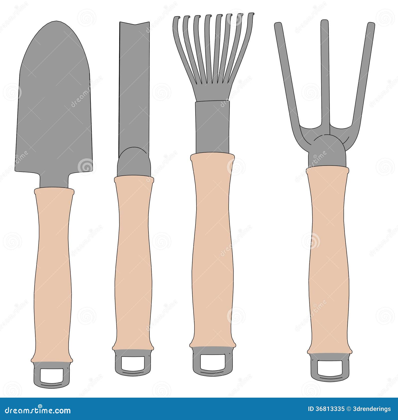 Image of garden tools stock illustration. Illustration of toon - 36813335