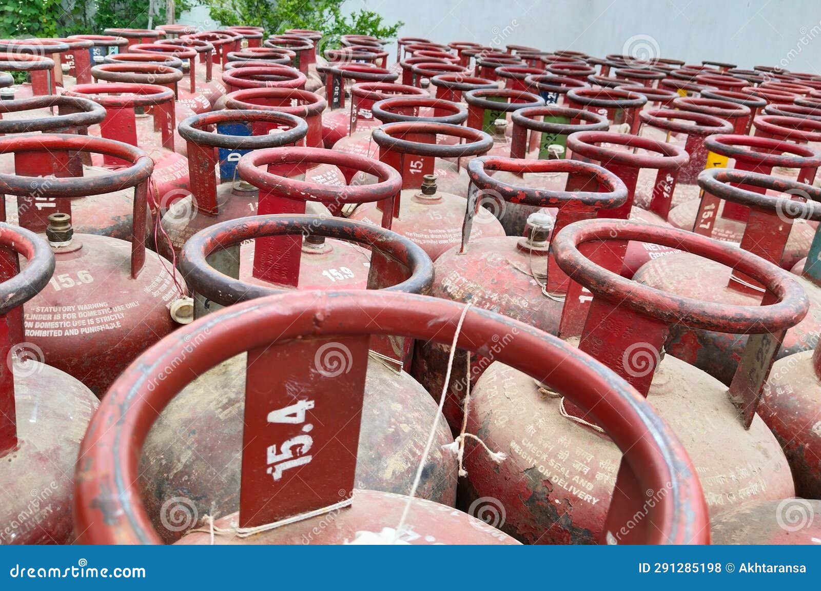 Image of Gas Cylinder in Warehouse Stock Photo - Image of street ...