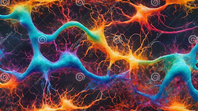 Abstract Representation of Neuronal Synapses Stock Illustration ...