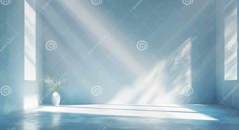 Soft Bright Light Blue Background with Shadows for Product Presentation ...