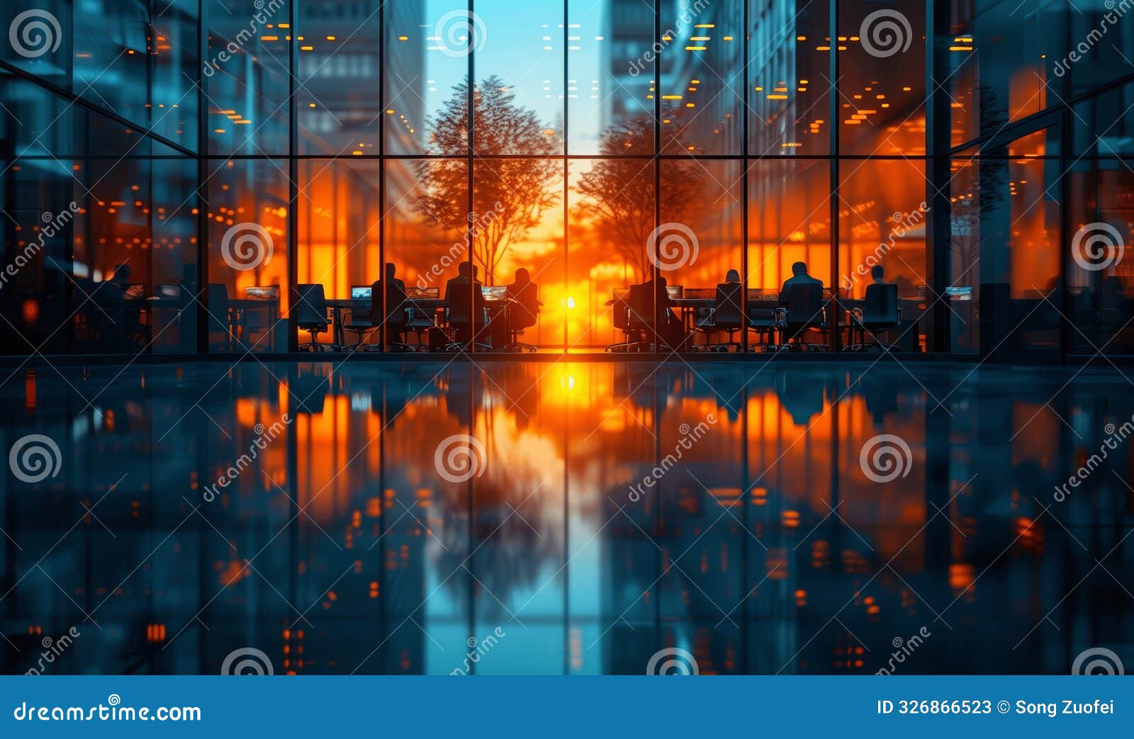 Dynamic Business Environment with Modern Conference Room Stock ...