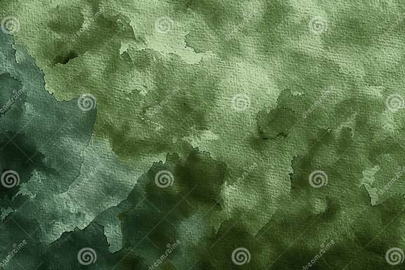 Olive Green Military Abstract Watercolor Background Stock Illustration ...