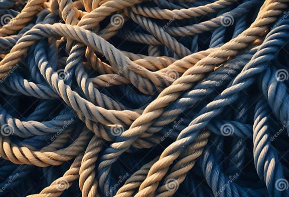 Intricate Thick Rope Knot Sturdy Tangled Maritime Cord for Industrial ...