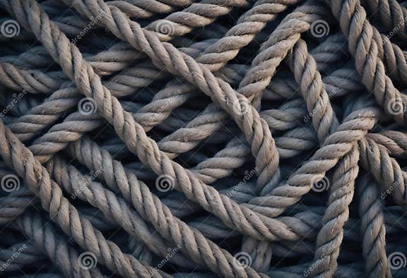 Intricate Thick Rope Knot Sturdy Tangled Maritime Cord for Industrial ...