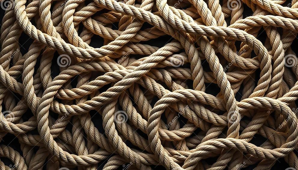 Intricate Thick Rope Knot Sturdy Tangled Maritime Cord for Industrial ...