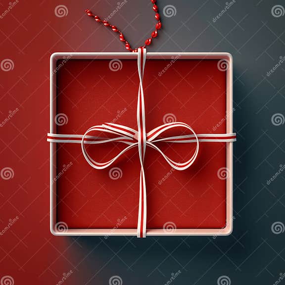 Red Gift Box with Ribbon for Holiday Advertising and Posters Stock ...