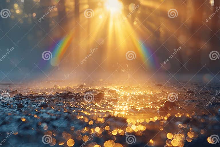 Ethereal Sunlight Rays with Hazy White Background Stock Illustration ...