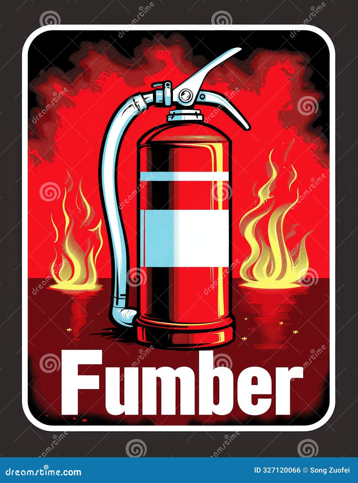 High-Resolution Fire Extinguisher Safety Sign with Bold Design Stock ...