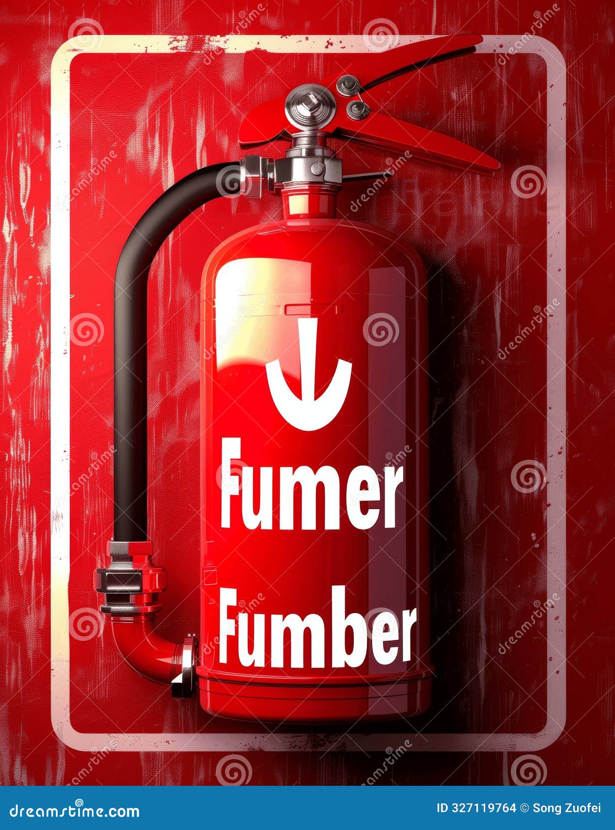 Red Fire Extinguisher Safety Sign Vector Graphic Illustration Stock ...