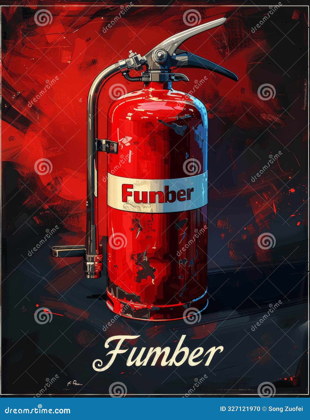 Simple Fire Extinguisher Sign Vector Illustration on White Background ...