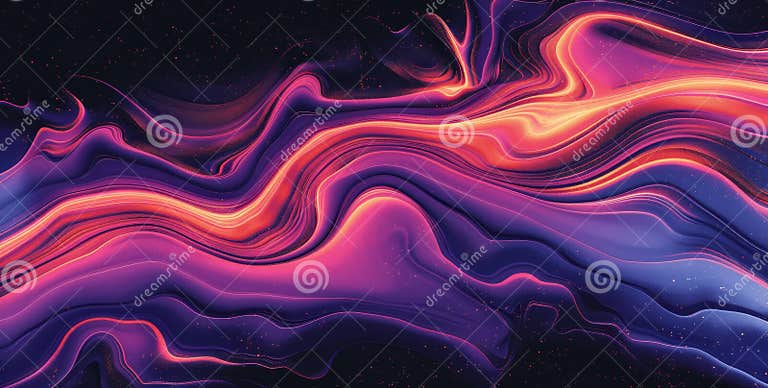 Vibrant 80s Retro Psychedelic Neon Waves Background Stock Image - Image of holographic, blue ...