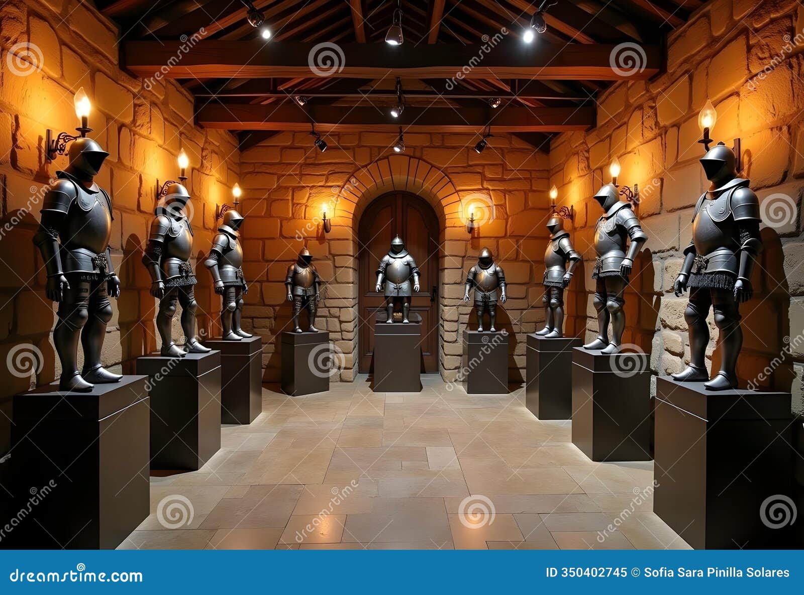 Medieval History Museum Room With Suits Of Armor Stock Photo ...