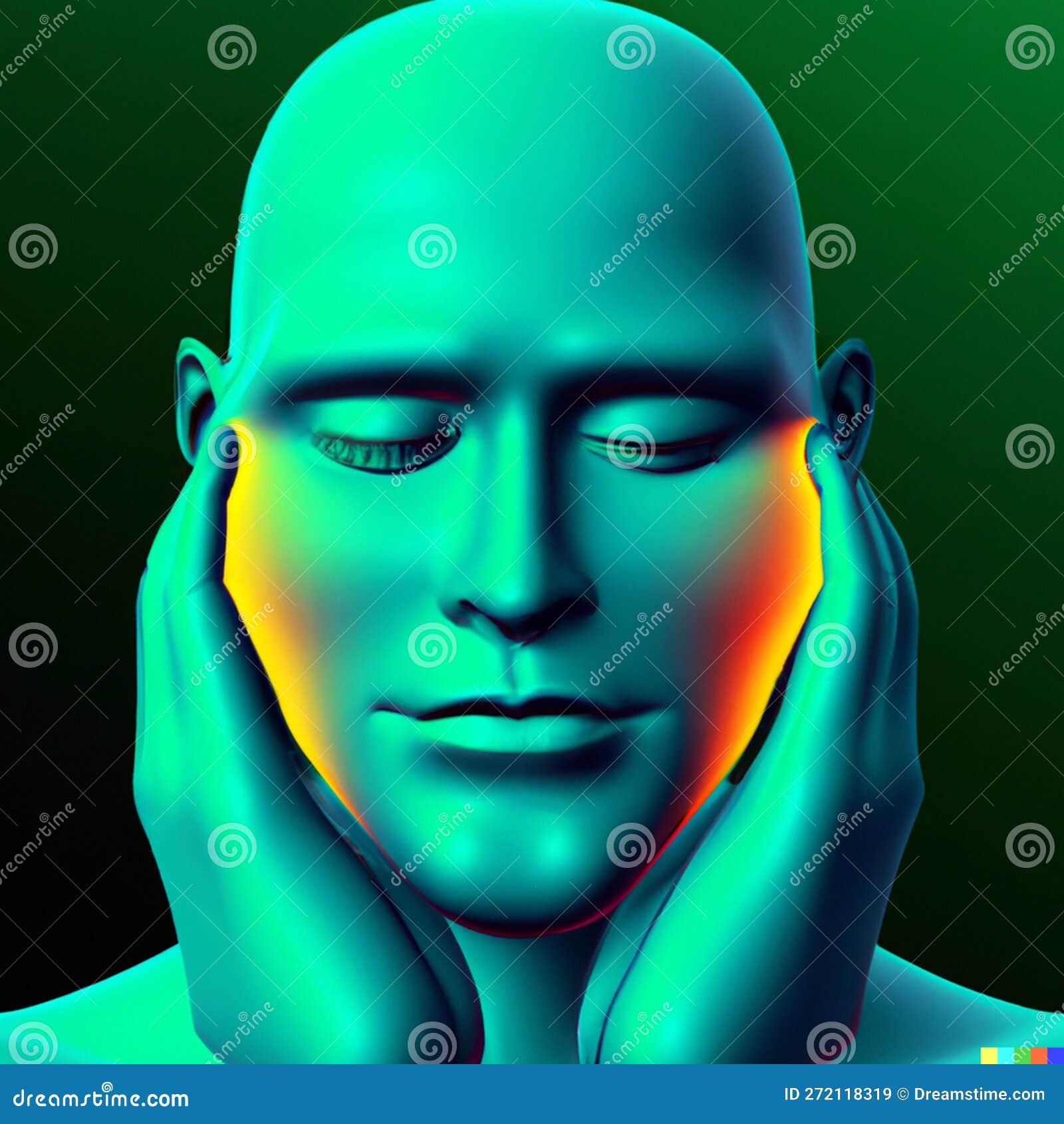 Abstract Expression of Illness, Suffering, Pain Stock Illustration ...