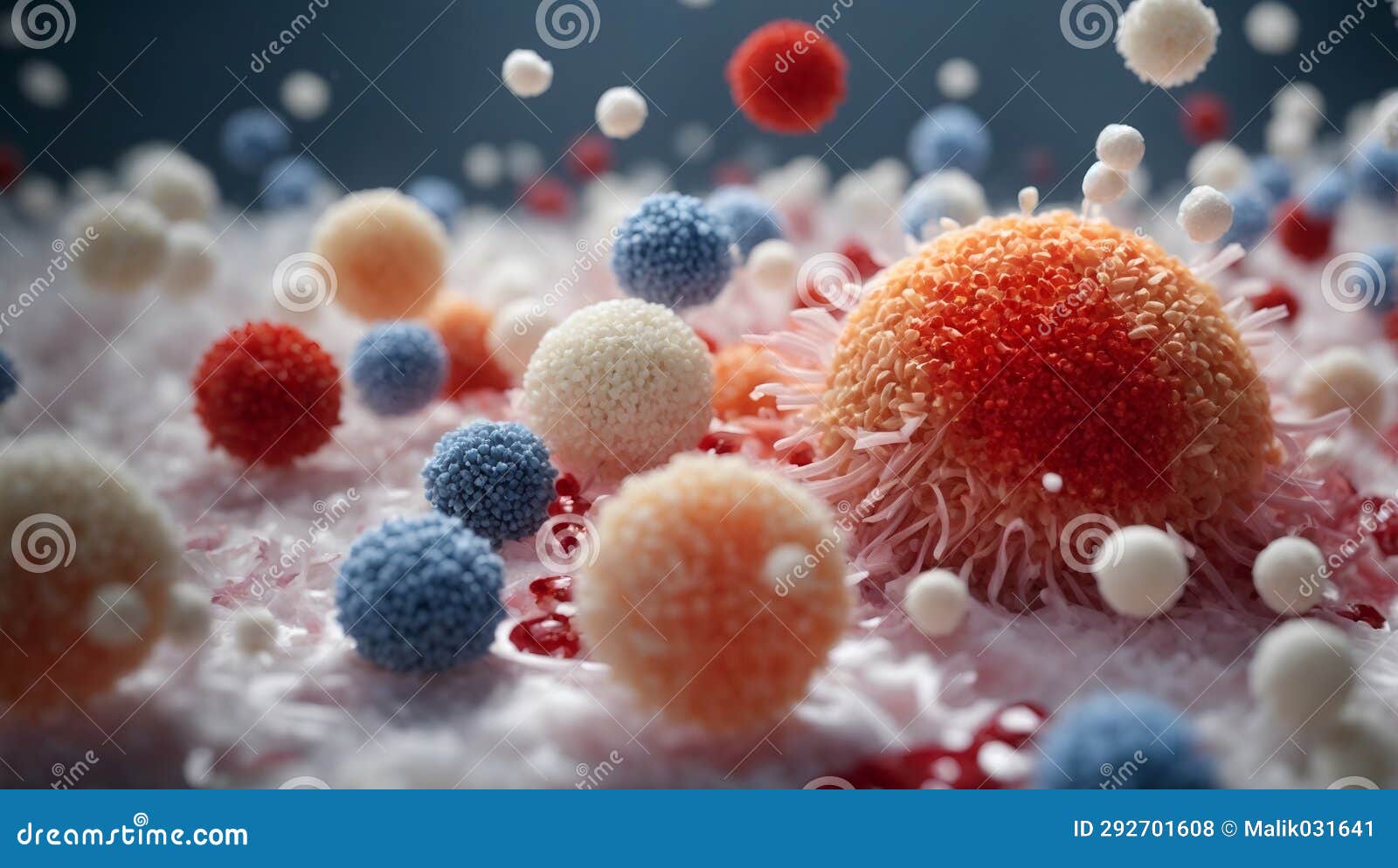 The Body S Immune System at Work, with White Blood Cells Fighting Off ...