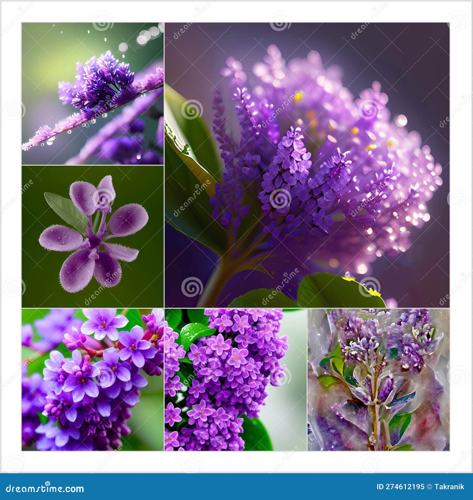 Collage of lilacs stock image. Image of creator, artistic - 274612195