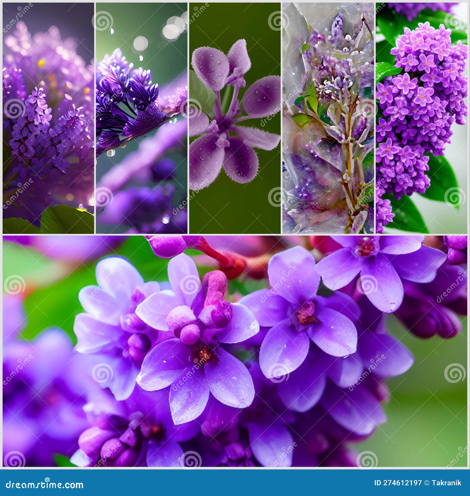 Collage of lilacs stock image. Image of expression, concept - 274612197