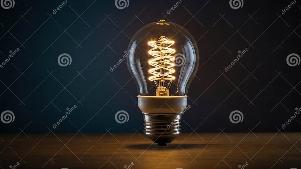The Concept of a Bright Idea with a Light Bulb. Stock Illustration ...