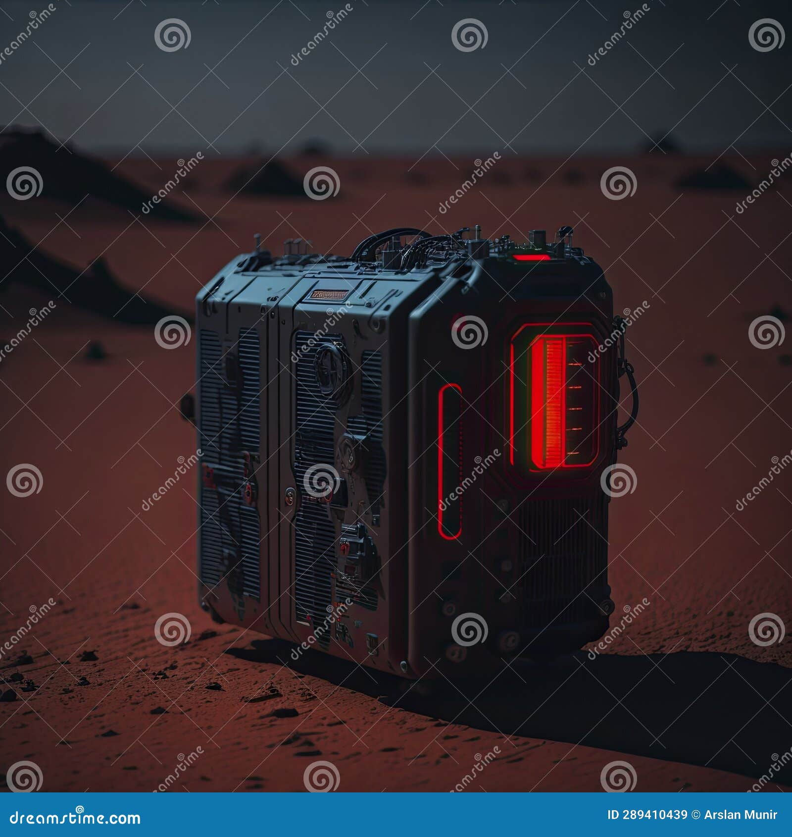 An Electronic Gadget with a Glowing Red Light, Set Against a Backdrop ...