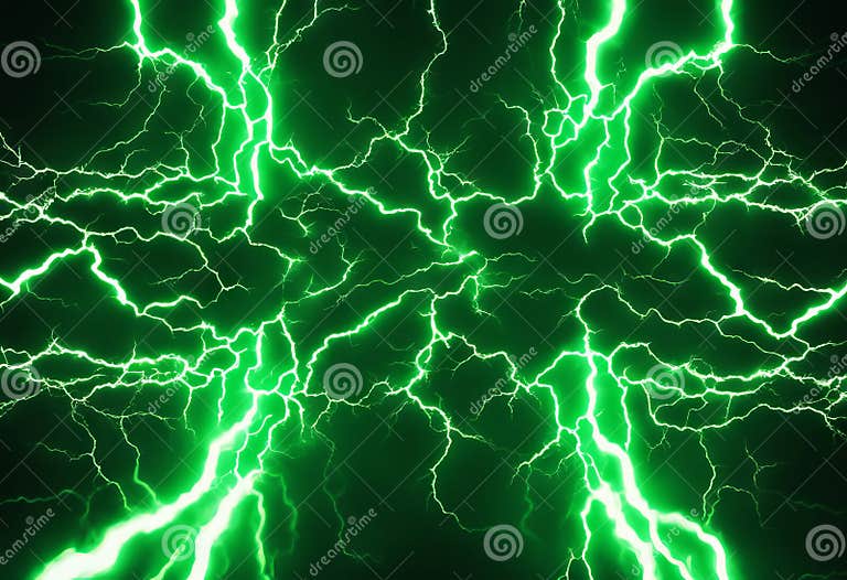 Generated Green Quantum Lightning Space High Energy Plasma Abstract ...