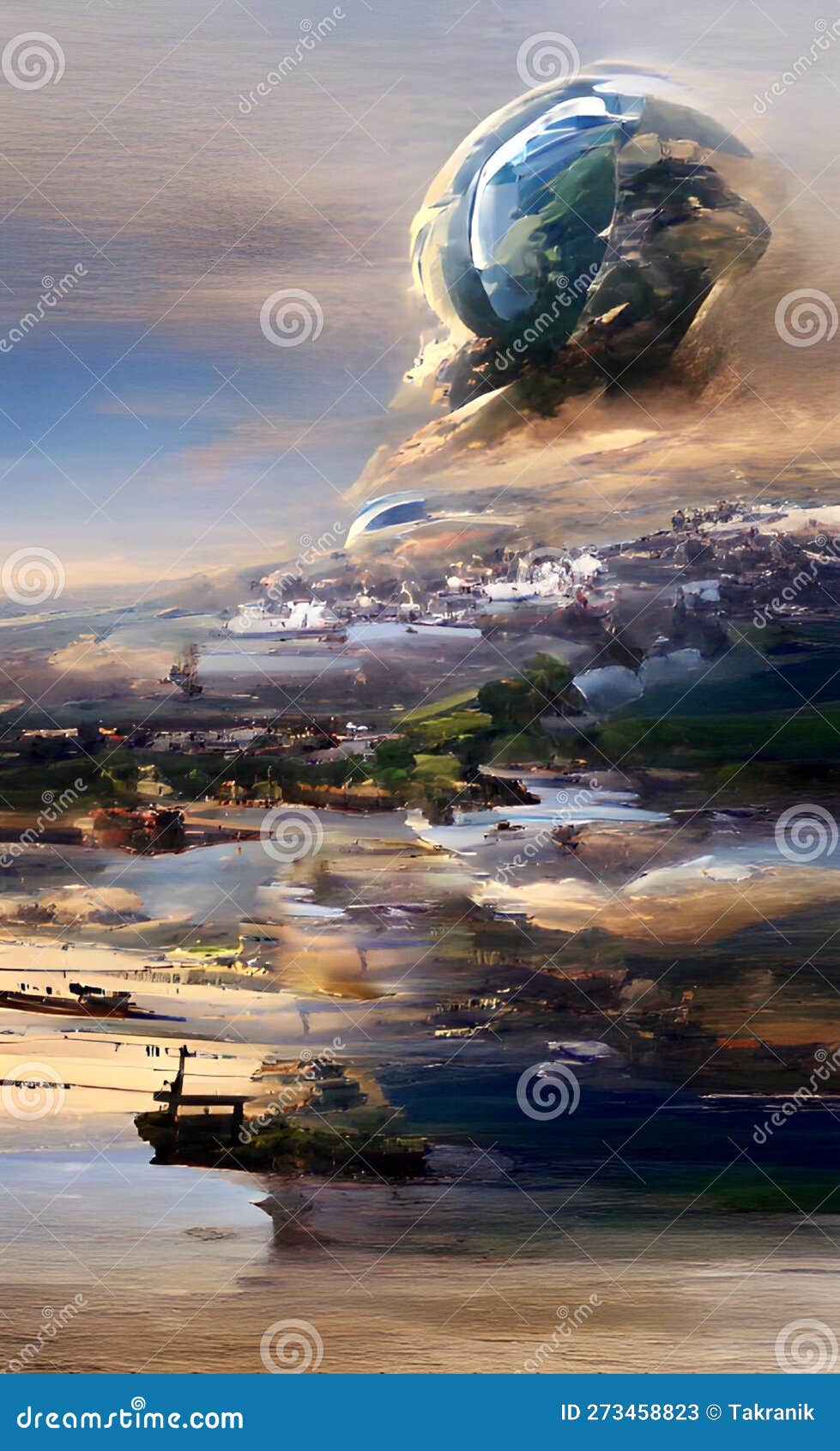 Giant Planet Approaching Earth Stock Illustration - Illustration of ...