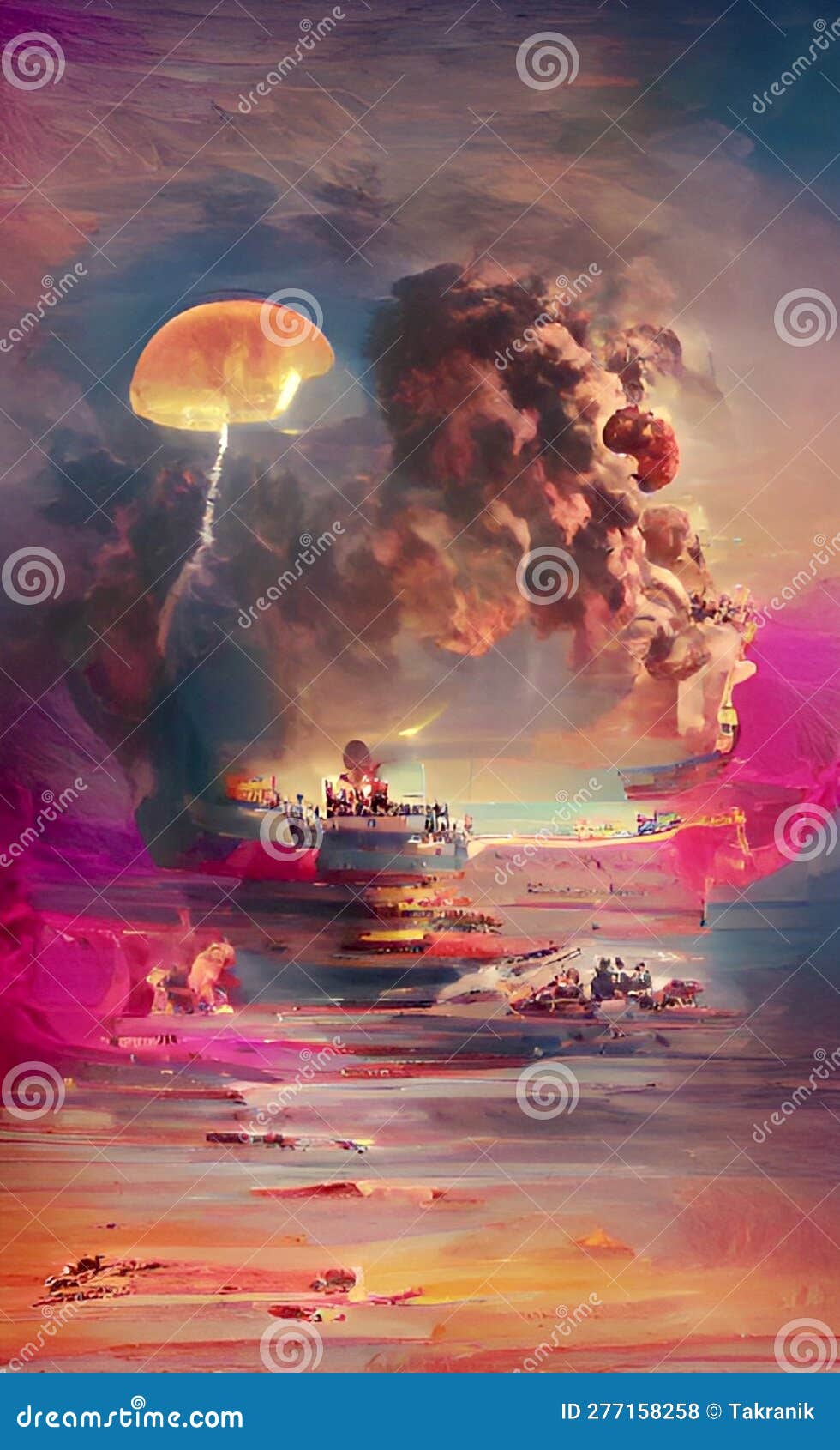 Nuclear explosion stock photo. Image of generated, imagine - 277158258
